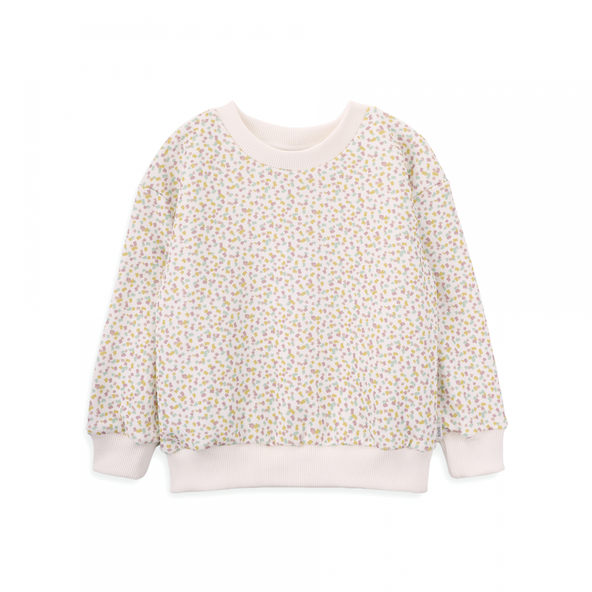 Small Brushes Sweatshirt with pattern for girls - SW02NR361112F - Knot