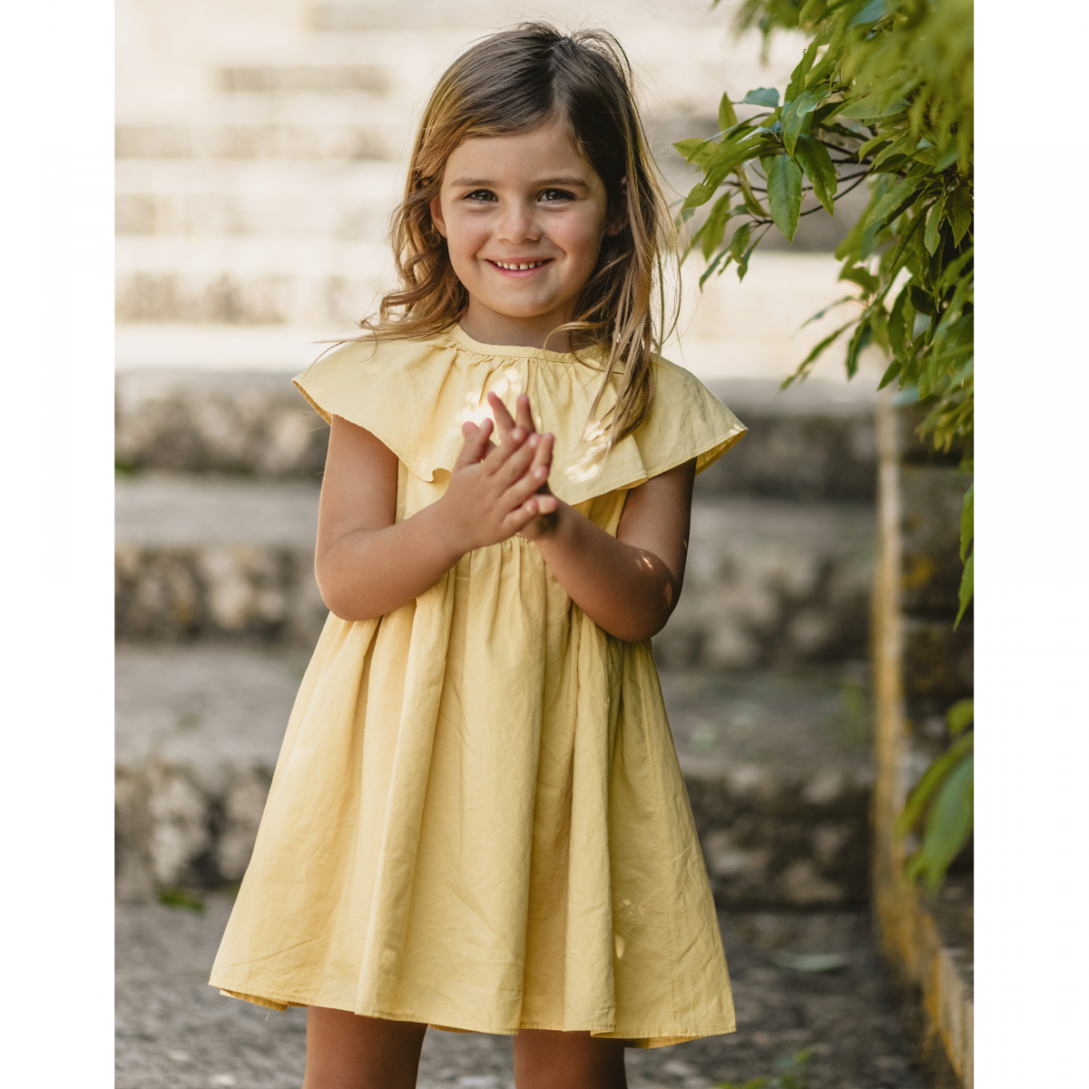 Milley Dress with collar for girls - VE04OA3611286 | Knot